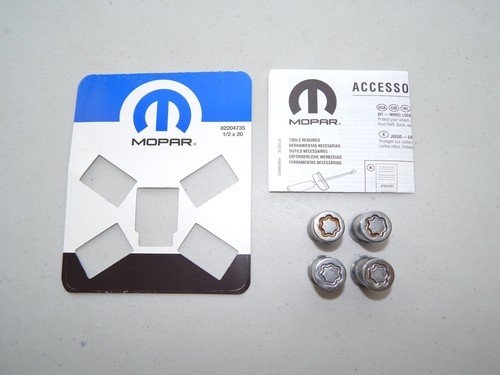 NO WHEEL LOCK KEY! (4) Mopar Wheel Locks Lug Nuts 82204735 1/2 X 20 ...