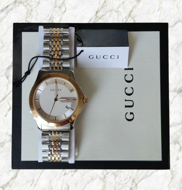 Gucci G-Timeless 38 mm Case Silver, Gold (YA126409) for sale online | eBay