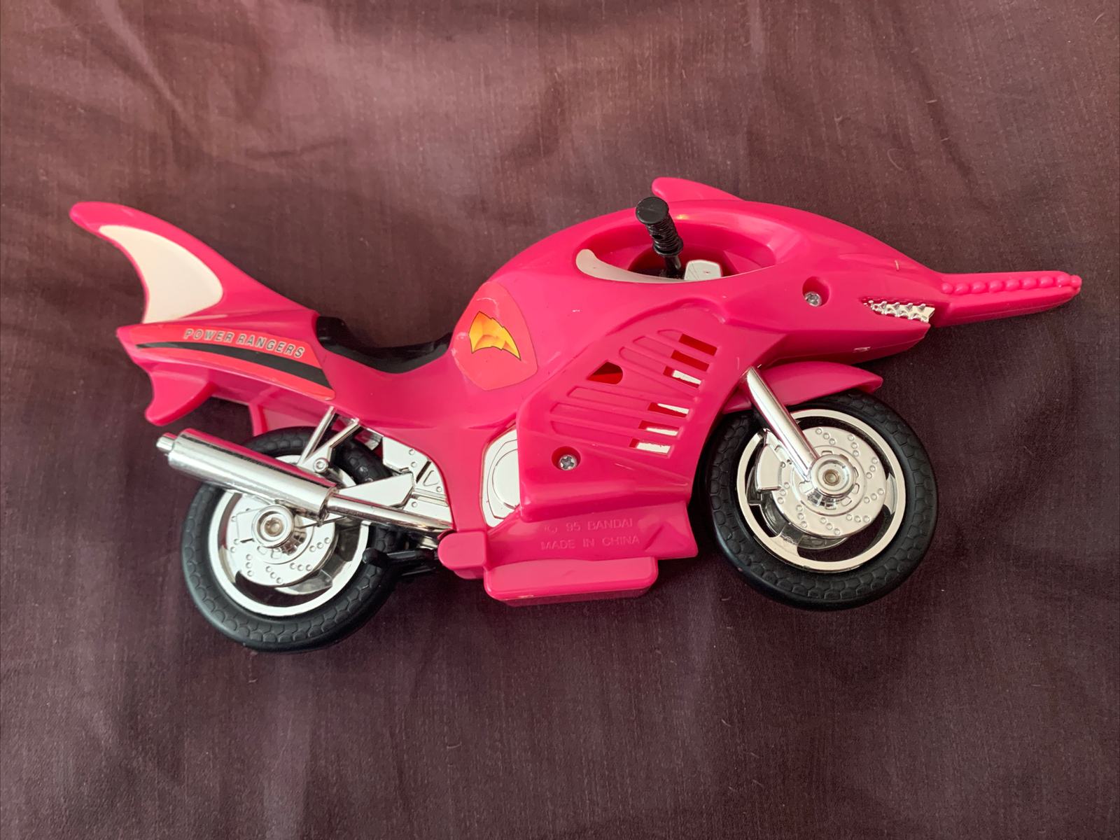 VINTAGE 1995 Mighty Morphin Power Rangers Pink Shark Cycle Rare ...
