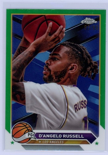 2024 Topps Chrome Basketball #58 D'ANGELO RUSSELL Green Refractor /99 ...