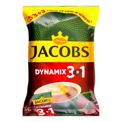 JACOBS STICKS 3 IN 1 DYNAMIX Instant Coffee 56x12g Made in UKRAINE | eBay
