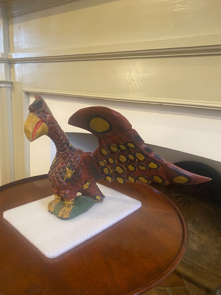 Daniel & Barbara Strawser 1995 Folk Art carved Eagle in the style of W ...