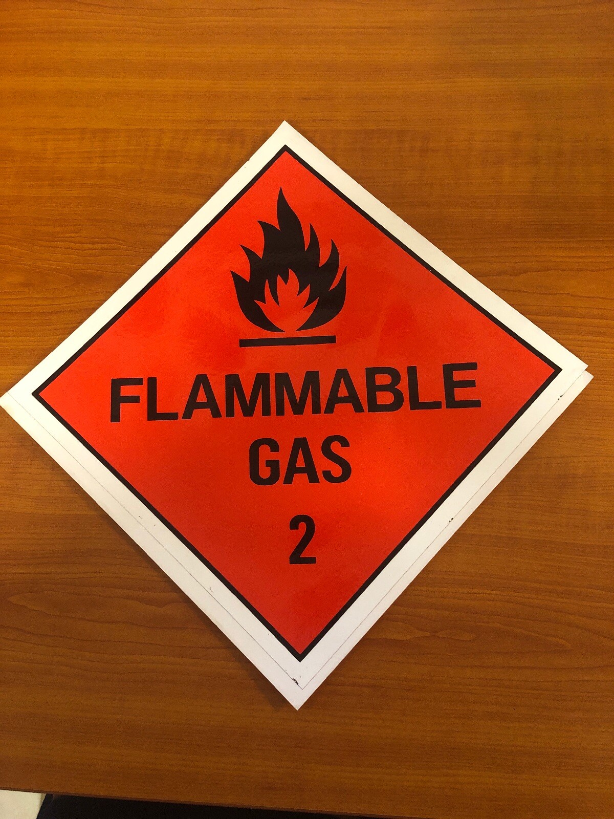 NEW Flammable Gas 2 Sign Safety 250x250mm Self adhesive Sticker | eBay ...
