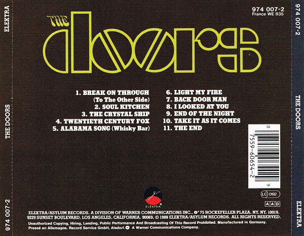 The Doors - The Doors (CD, Album, RE) | eBay