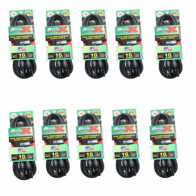 10 ProX 10' ft 3pin XLR Mic Cables High Performance Grade | eBay