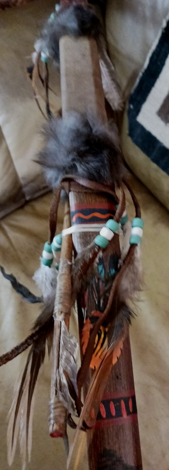 **AWESOME VINTAGE NATIVE AMERICAN BOW STONE TIPPED ARROW 50 IN LONG ...