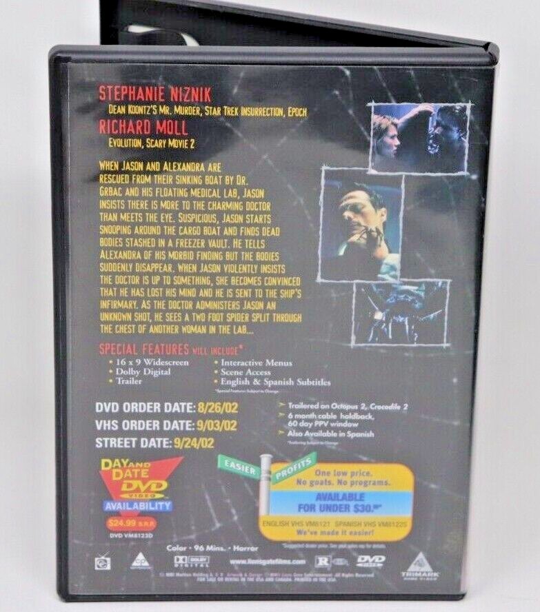 Spiders II: Breeding Ground (DVD, 2002) SCREENER, RARE, FREE SHIP ...