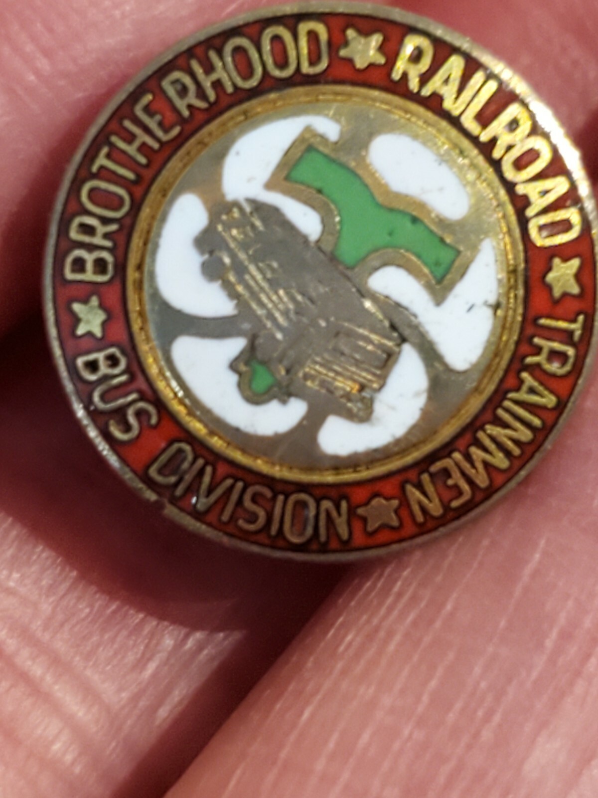 Vintage Brotherhood Railroad Trainmen Bus Division Screw Back Lapel Pin ...