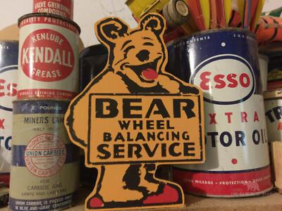 Bear Wheel Balancing Service Reproduction Man Cave Garage Sign | eBay