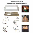 DIY Pro Basic Propane Fire Table Kit w/ Windscreen, Pan, Burner, and ...
