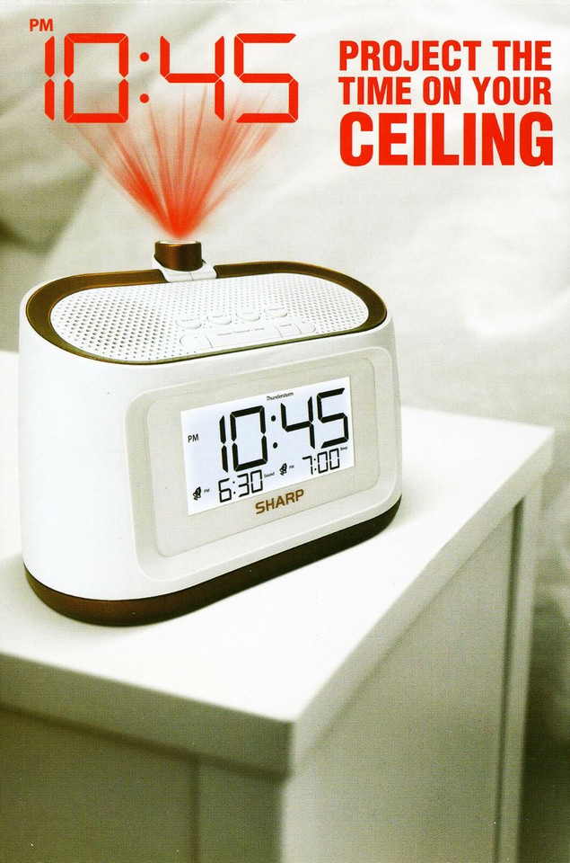 Sharp PROJECTION ALARM CLOCK with 8 SOOTHING SLEEP SOUNDS & DUAL ALARM ...