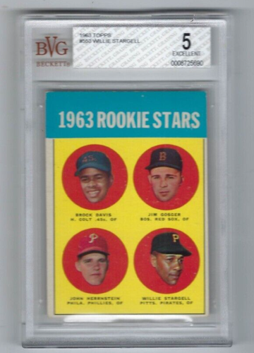1963 Topps baseball card #553 Willie Stargell Pittsburgh Pirates graded ...