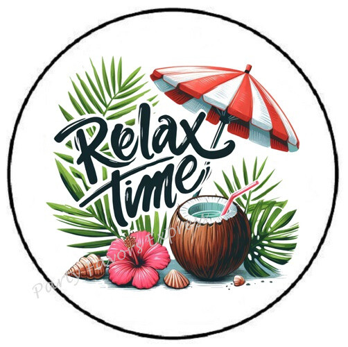 RELAX TIME ENVELOPE SEALS LABELS STICKERS PARTY FAVORS | eBay