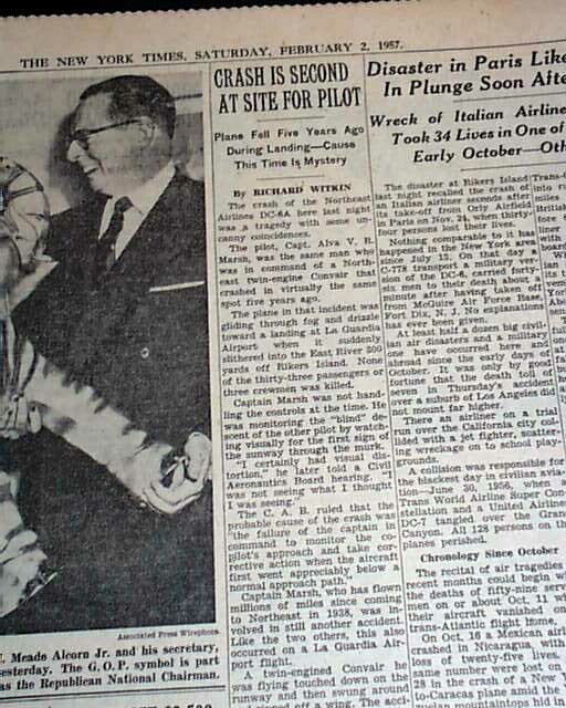 FLIGHT 823 Douglas DC-6 Airplane LaGuardia Takeoff Crash DISASTER 1957 ...