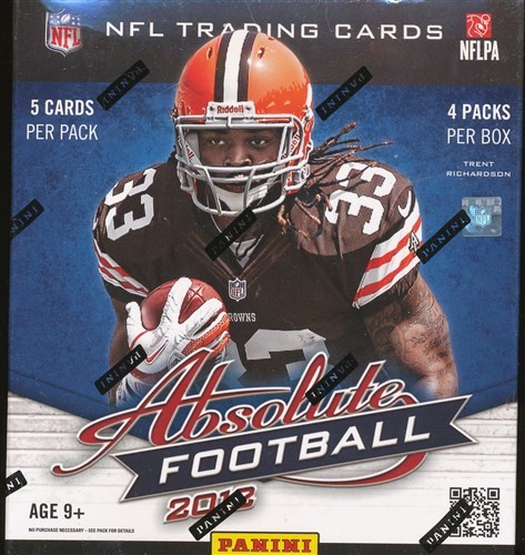 2012 PANINI ABSOLUTE FOOTBALL HOBBY SEALED BOX 4 PACKS, 5 CARDS PER ...
