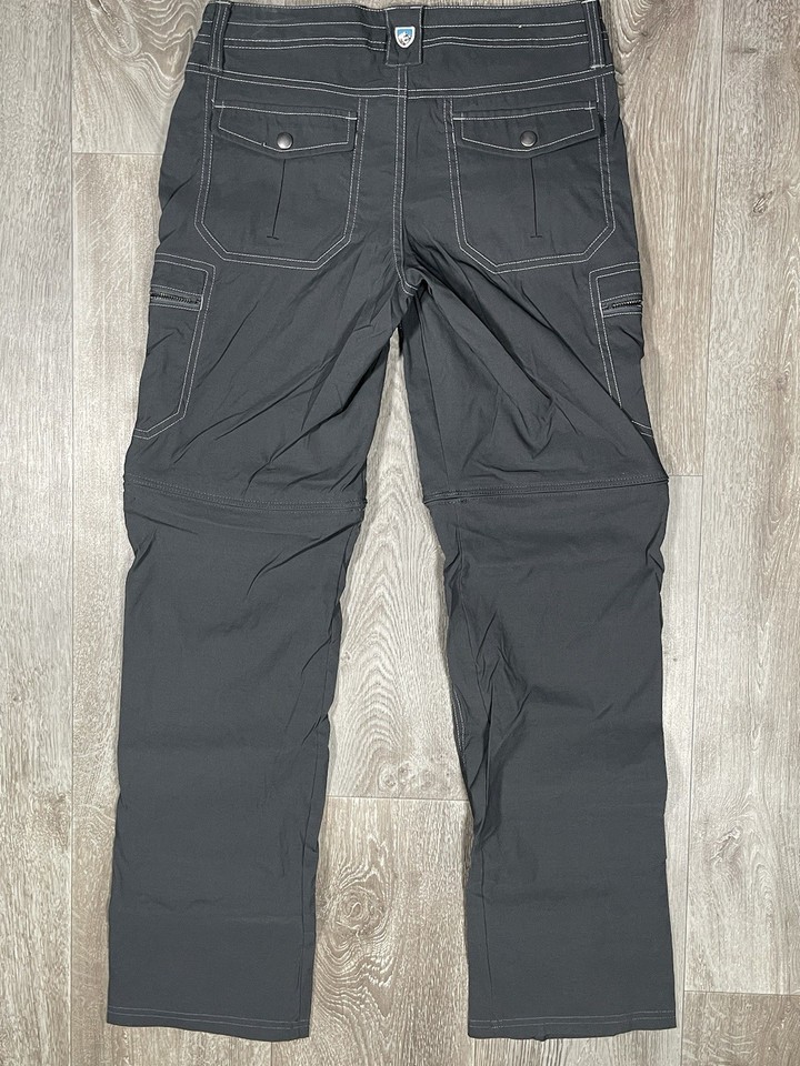 Kuhl Kliffside Convertible Outdoor Hiking Dark Gray Pants - Women Size ...