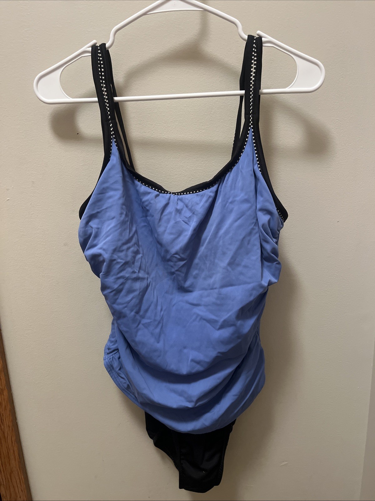 Miraclesuit Purple Black One Piece Swimsuit Size 10 |… - Gem