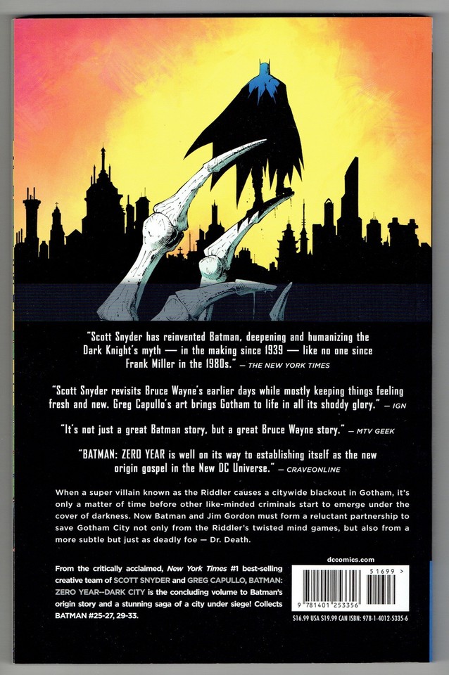 BATMAN TP VOL 05 ZERO YEAR DARK CITY (N52) NEW! | eBay
