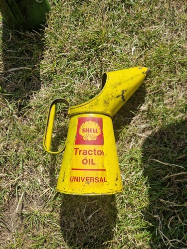 Shell Lubricants Original Half Gallon Tractor Oil Metal Jug Vintage ...