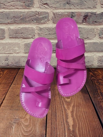 Jesus Sandals for women Leather Handmade Brown flats brown sandals size ...