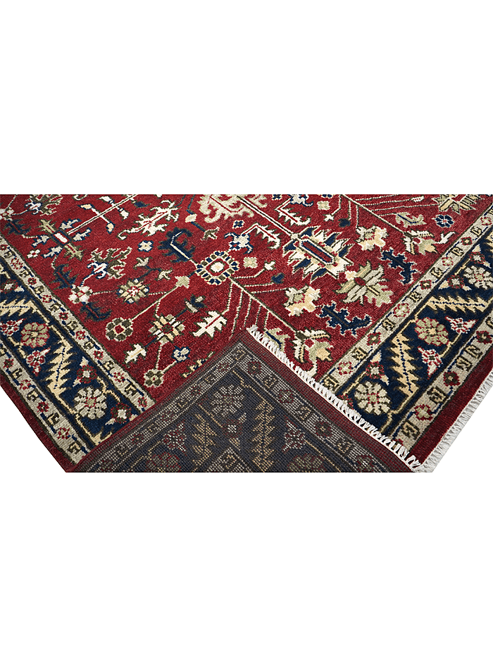 Traditional Serapi Wool Hand Knotted Deep Red Area Rug 100% Wool Rug ...