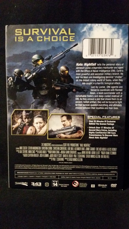 Halo: Nightfall DVD with No Digital Copy (Open W/SLIPCOVER) 37117039760 ...