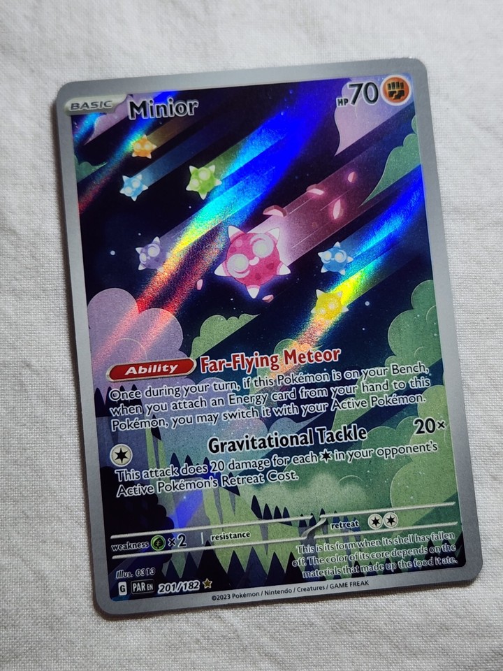 Pokemon Paradox Rift Minior Illustration Rare Full Art 201 #201/182 ...