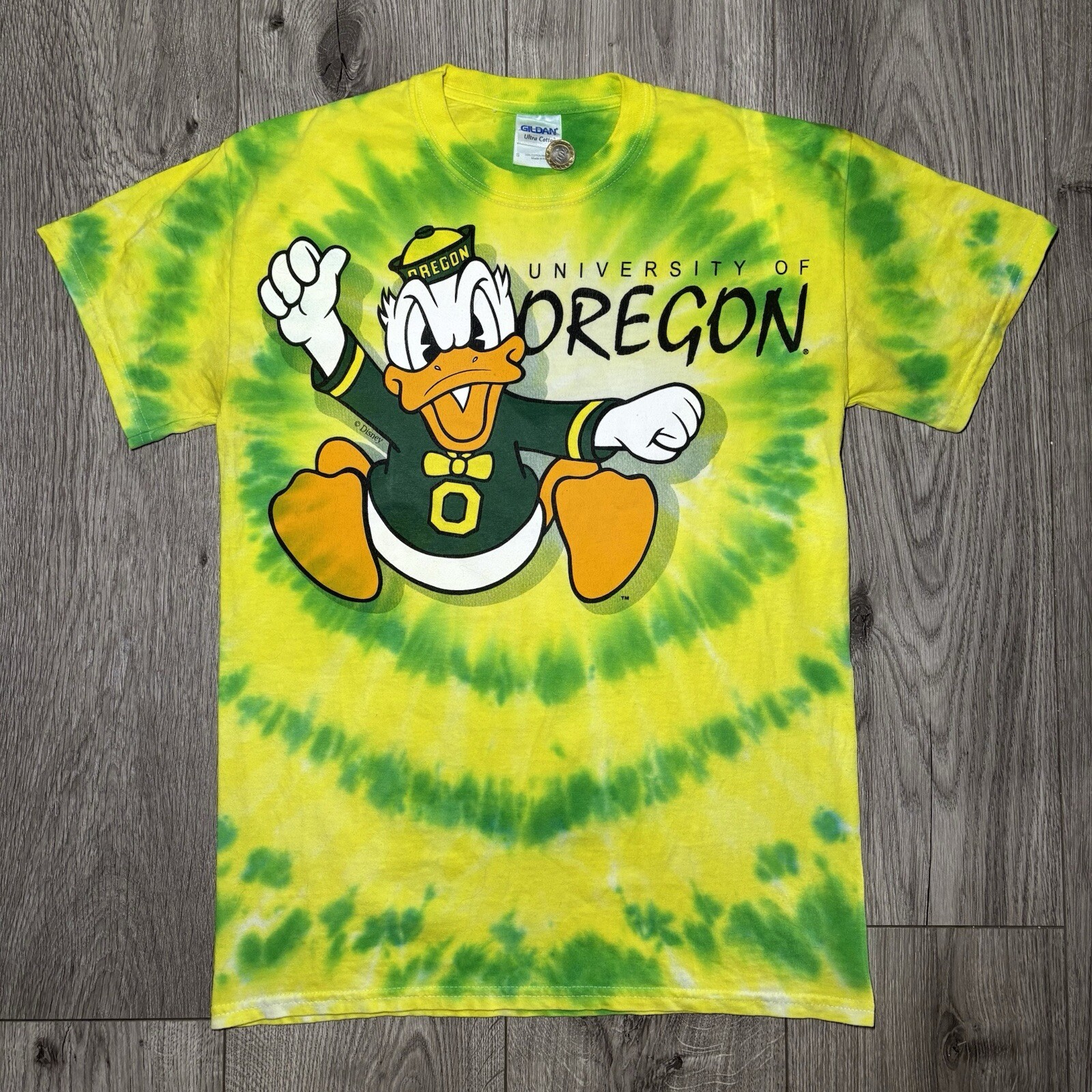 2000s Vintage University Of Oregon Tie-Dye Donald Duc… - Gem