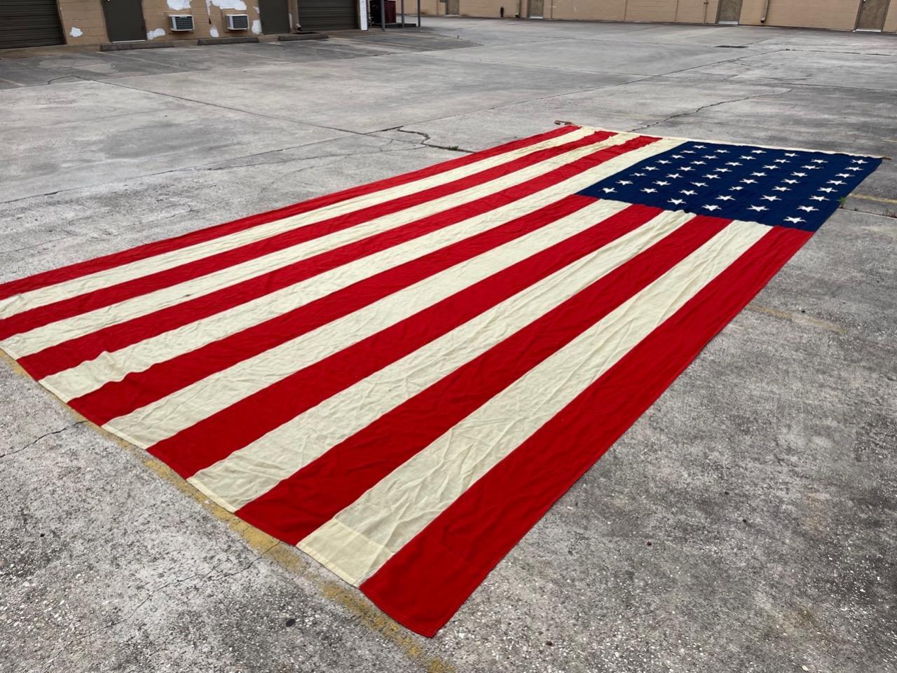 HUGE Unusual Size 12 x 24 foot US ARMY Vintage 46 Star US Flag,1908 ...