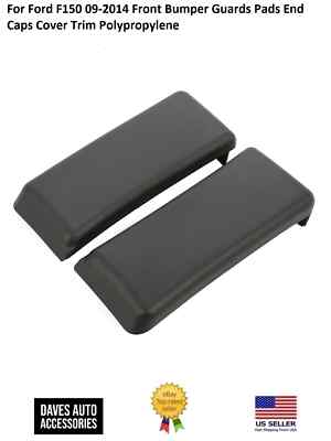 Front Bumper Guard End Cap Cover Set Polypropylene Fits 2009-2014 Ford ...