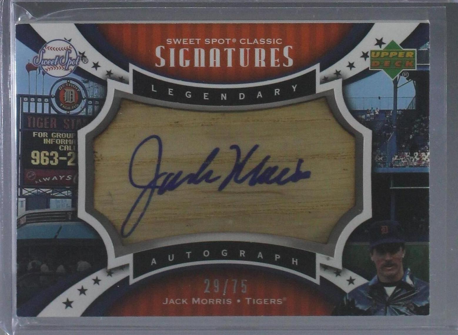 2007 Upper Deck Sweet Spot Classic - Legendary Autograph Jack Morris # ...
