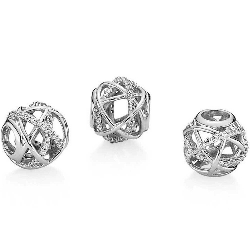 PANDORA Sparkling Lines Openwork Charm 791388CZ | eBay