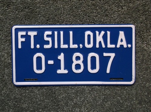 🗽🗽🗽 Fort Ft Sill Oklahoma License Plate Military | eBay