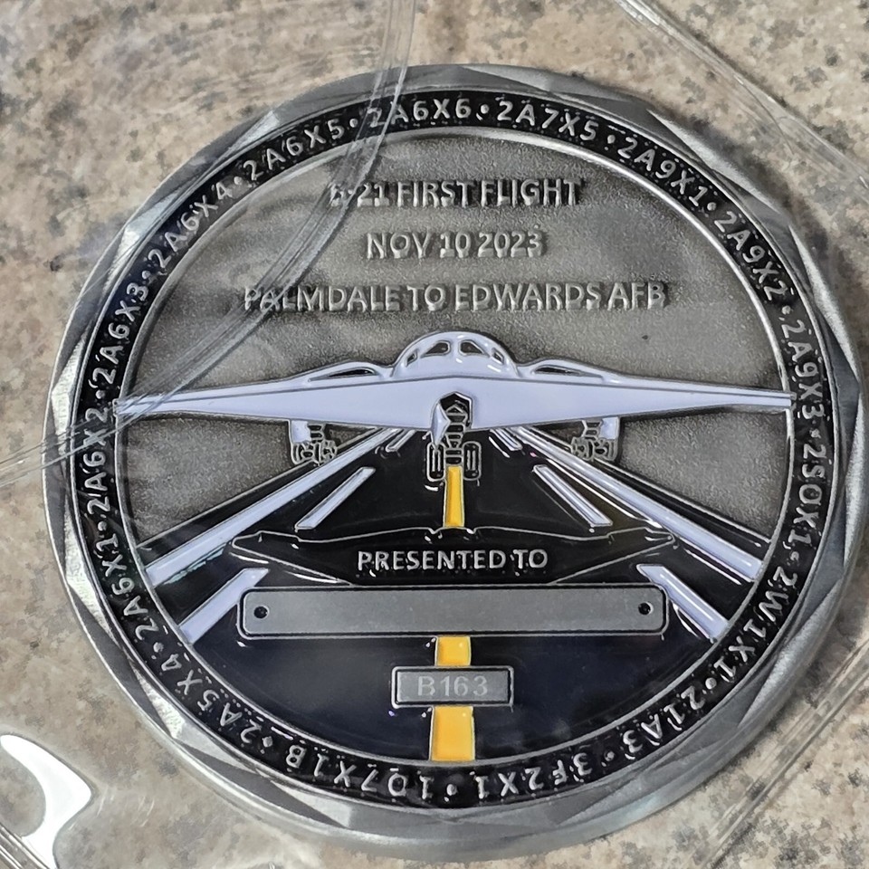 B-21 Raider USAF Bomber 2.25" Military Challenge Coin Serialized *B163 ...