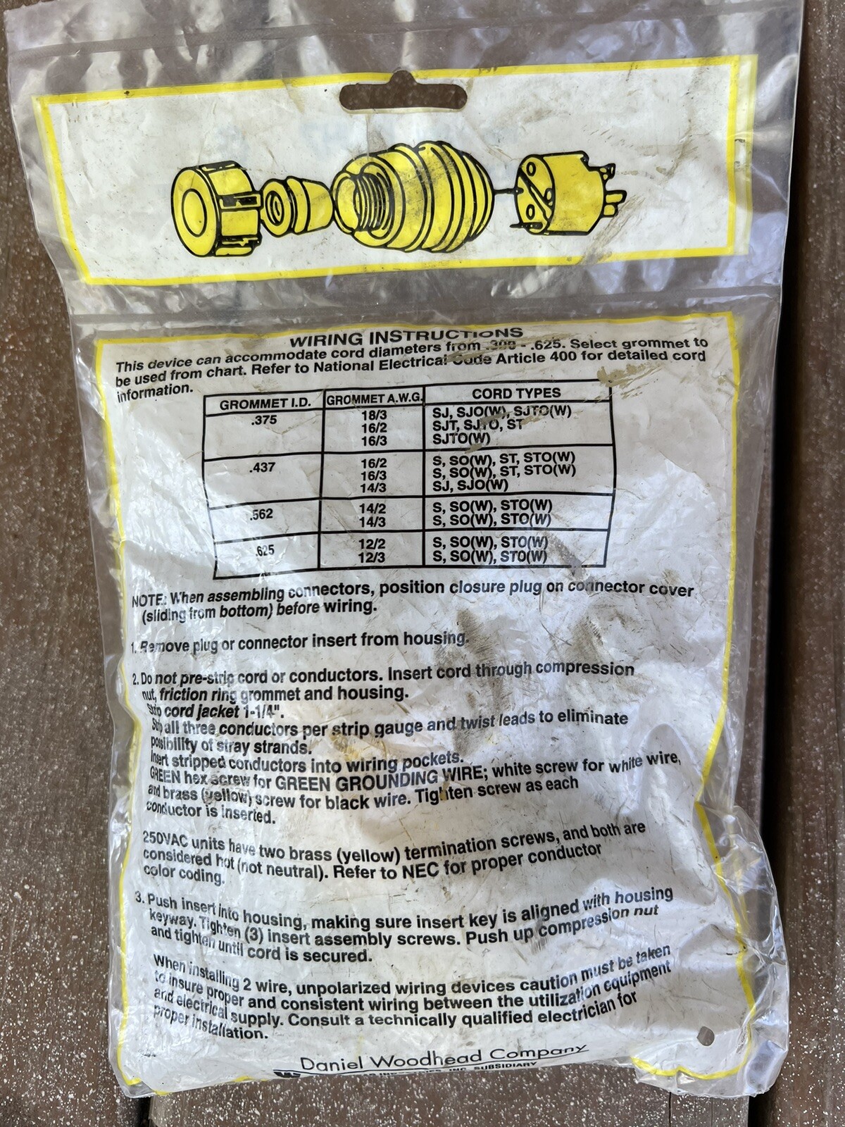 WATERTITE PLUG 14W47. 15 A. 125 V. NEMA 5-15. | eBay