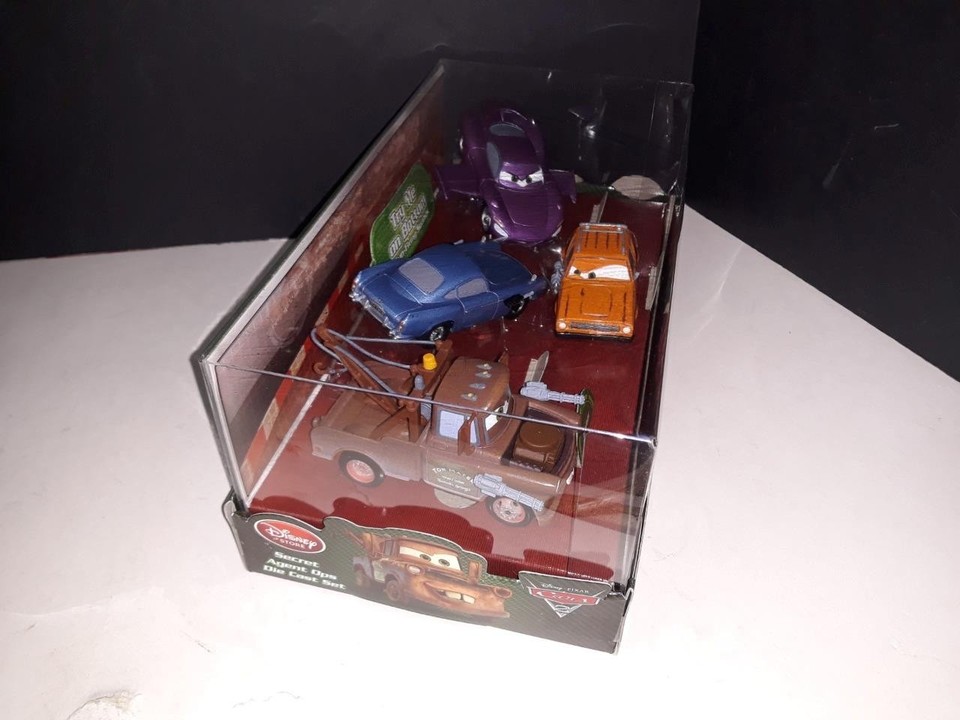 Disney Cars 2 - Diecast Metal Secret Agent Ops 4 Pack - Mater McQueen ...