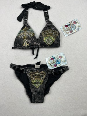 Sinful By Affliction Womens Y2K Miami Pyramid Bikini Size M/L NWT ...