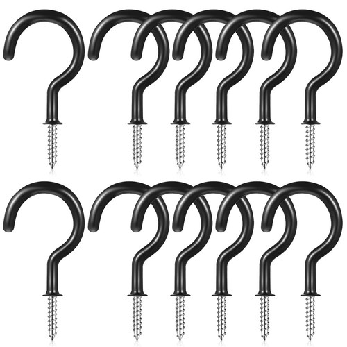 12 Pcs Screw-in Lamp Hook Flower Basket Hooks Drywall Ceiling with ...