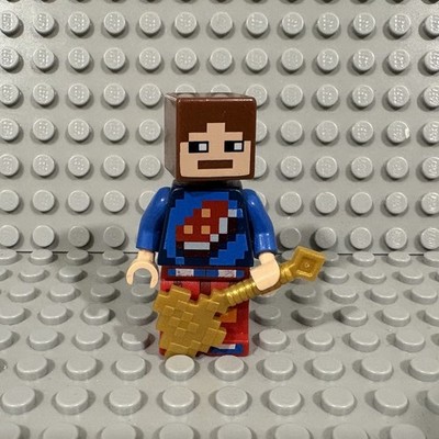 Lego Minecraft Skin 7 - Pixelated, Blue Shirt With Pork chop Icon ...