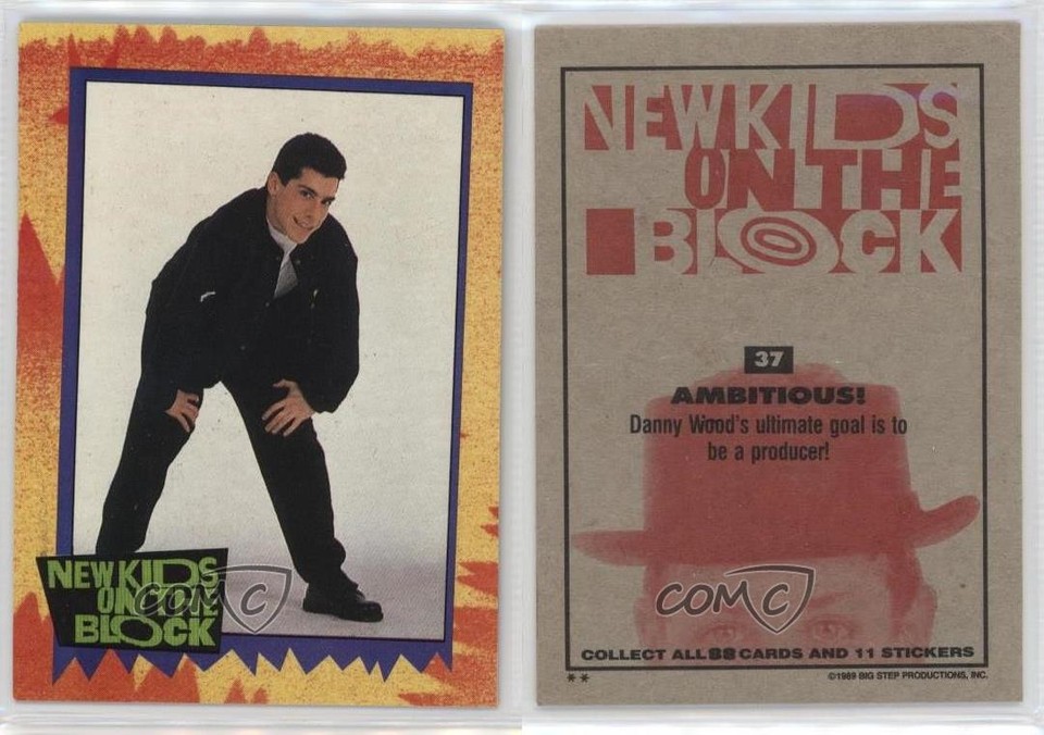 1989 Topps New Kids on the Block Danny Wood Ambitious! #37 4ye | eBay