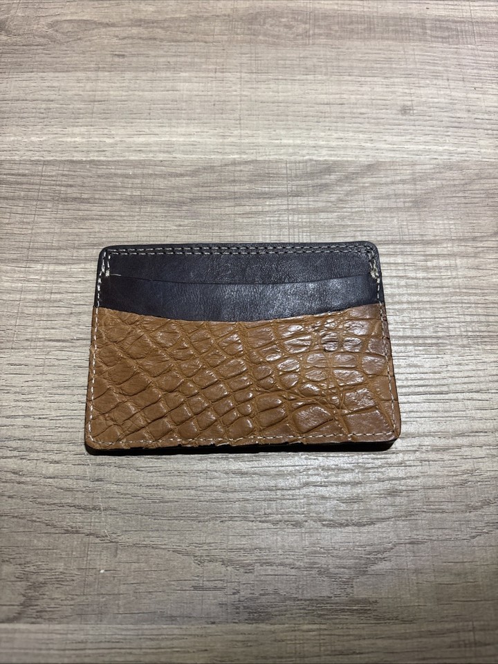 King Ranch American Alligator Wallet Brown Leather Men's Wallet | eBay