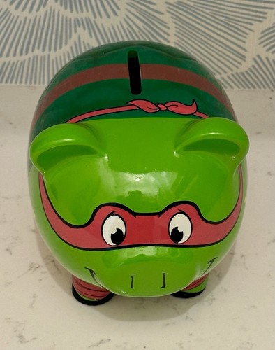 Teenage Mutant Ninja Turtles TMNT Raphael Red Mask Ceramic Piggy Coin ...