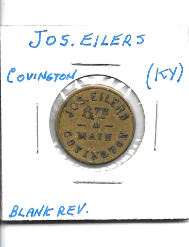 Covington, KY Trade Token JOS. EILERS | eBay