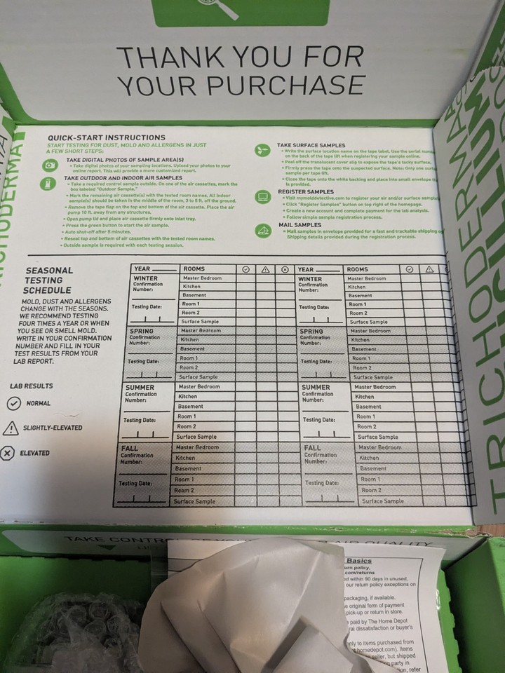 My Mold Detective MMD-103 - 3-Room Kit 3 Indoor + 1 Outdoor Sample Test ...