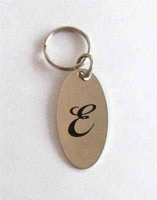 SOLID BRASS INITIAL "E" KEY TAG RING | eBay