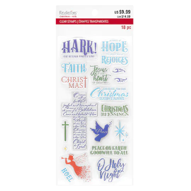 Recollections CHRISTMAS Clear Stamp Set Religious~18 pieces~Beautiful ...