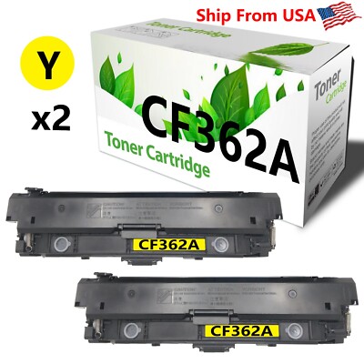 (2-Pack,Yellow) 508A CF362A Toner Cartridge for M577z M553x Printer | eBay