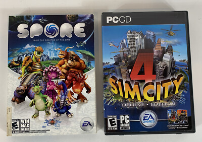 SPORE Win / Mac DVD-ROM & Sim City 4 PC-CDROM- Complete | eBay