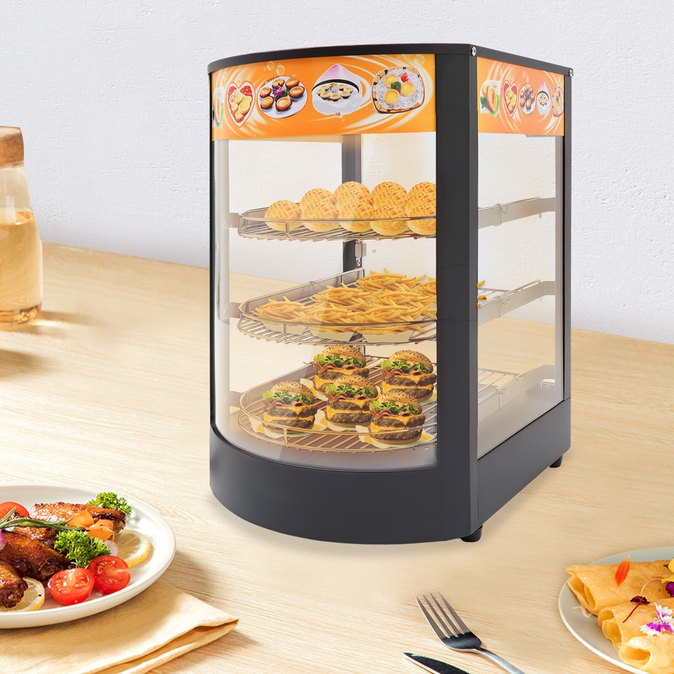 3-tier Commercial Food Warmer Display Case Warming Cabinet For Pizza ...