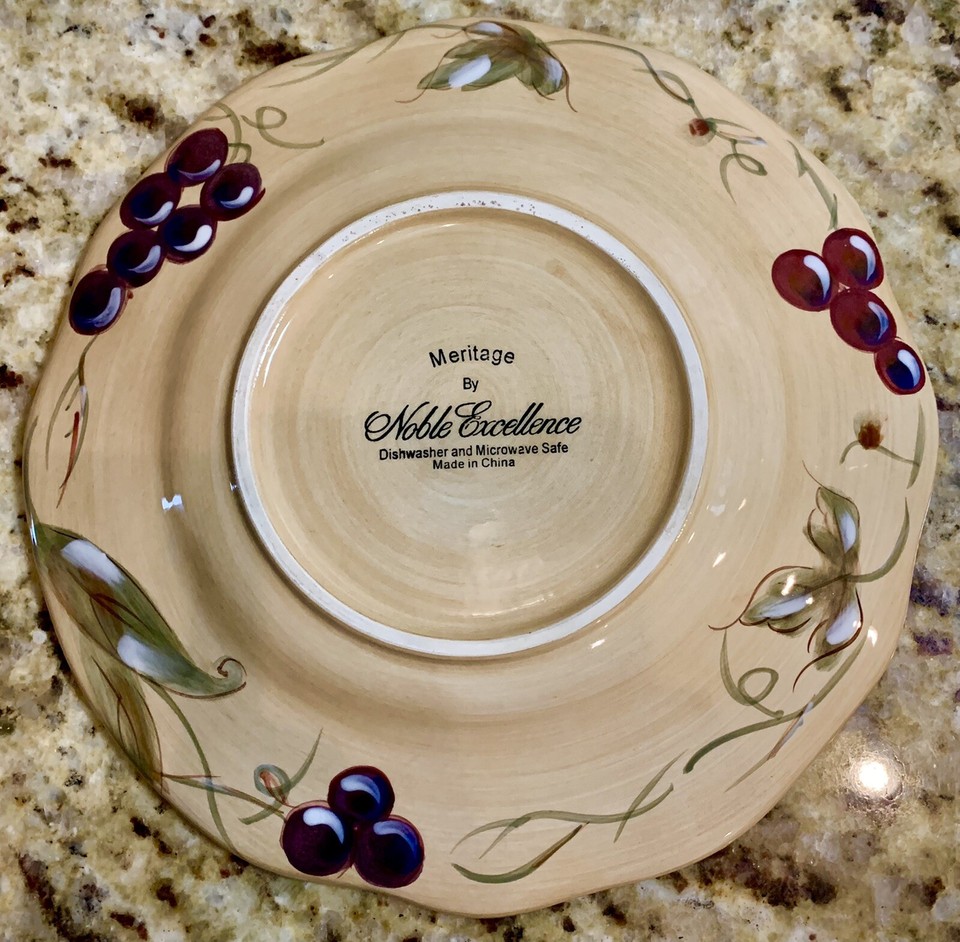 Noble Excellence Meritage Grapes And Leaves 8 1/2" Salad Plate | eBay